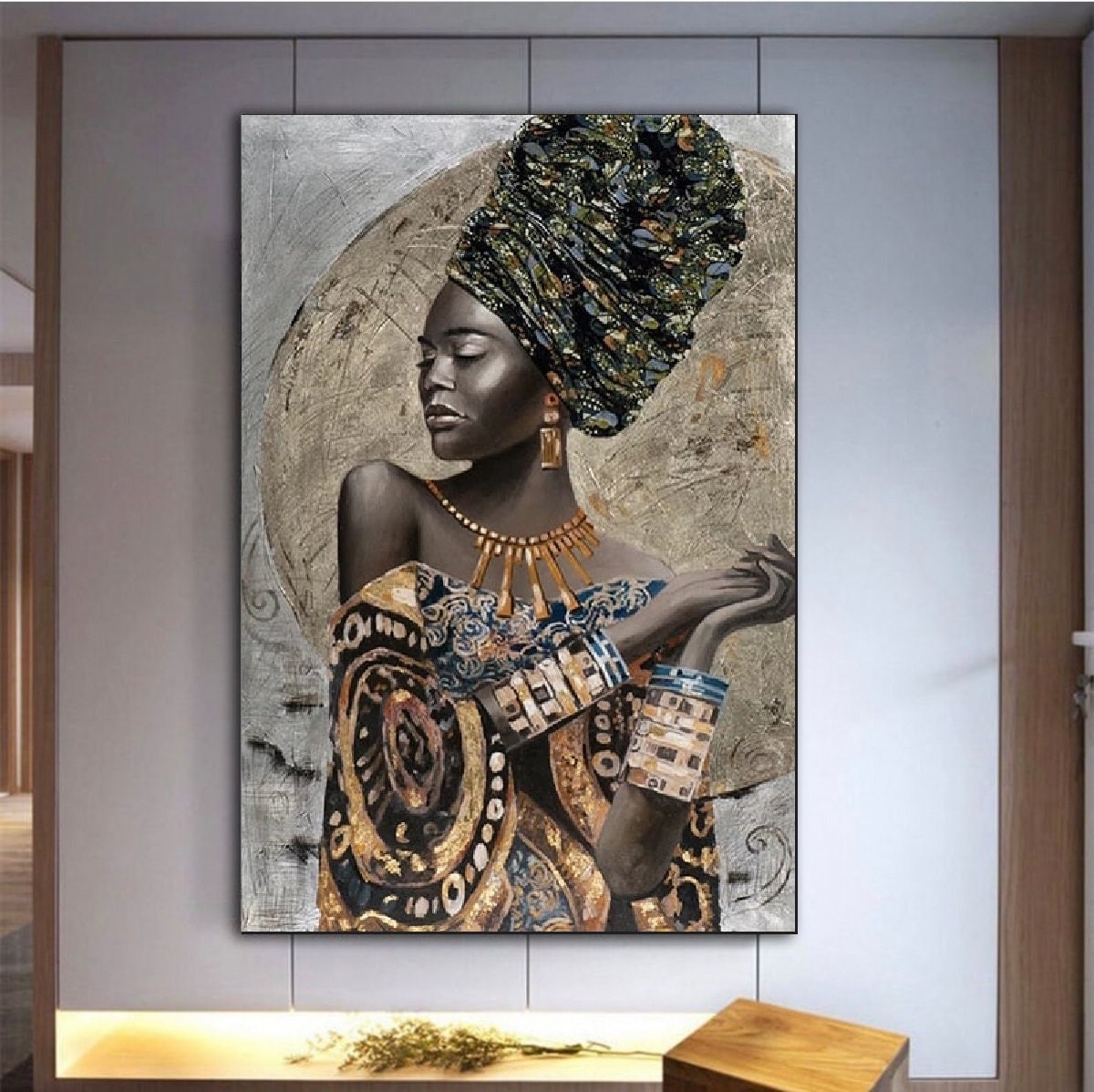 African Black Woman, Graffiti Art, Black Women, Canvas Wall Art, Abstract African Girl, African ...