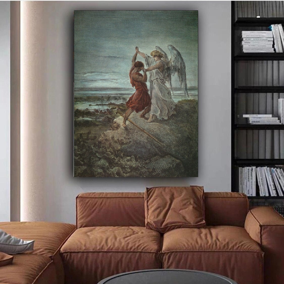 Gustave Dore, Jacob Wrestling With the Angel C1855 ,gustave Dore Art ...