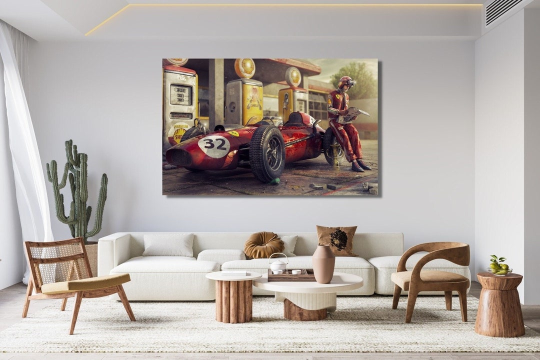 FERRARİ Legend,f1 Decor, Canvas Print Art,f1 Fan Gift,ferrari Legend ...