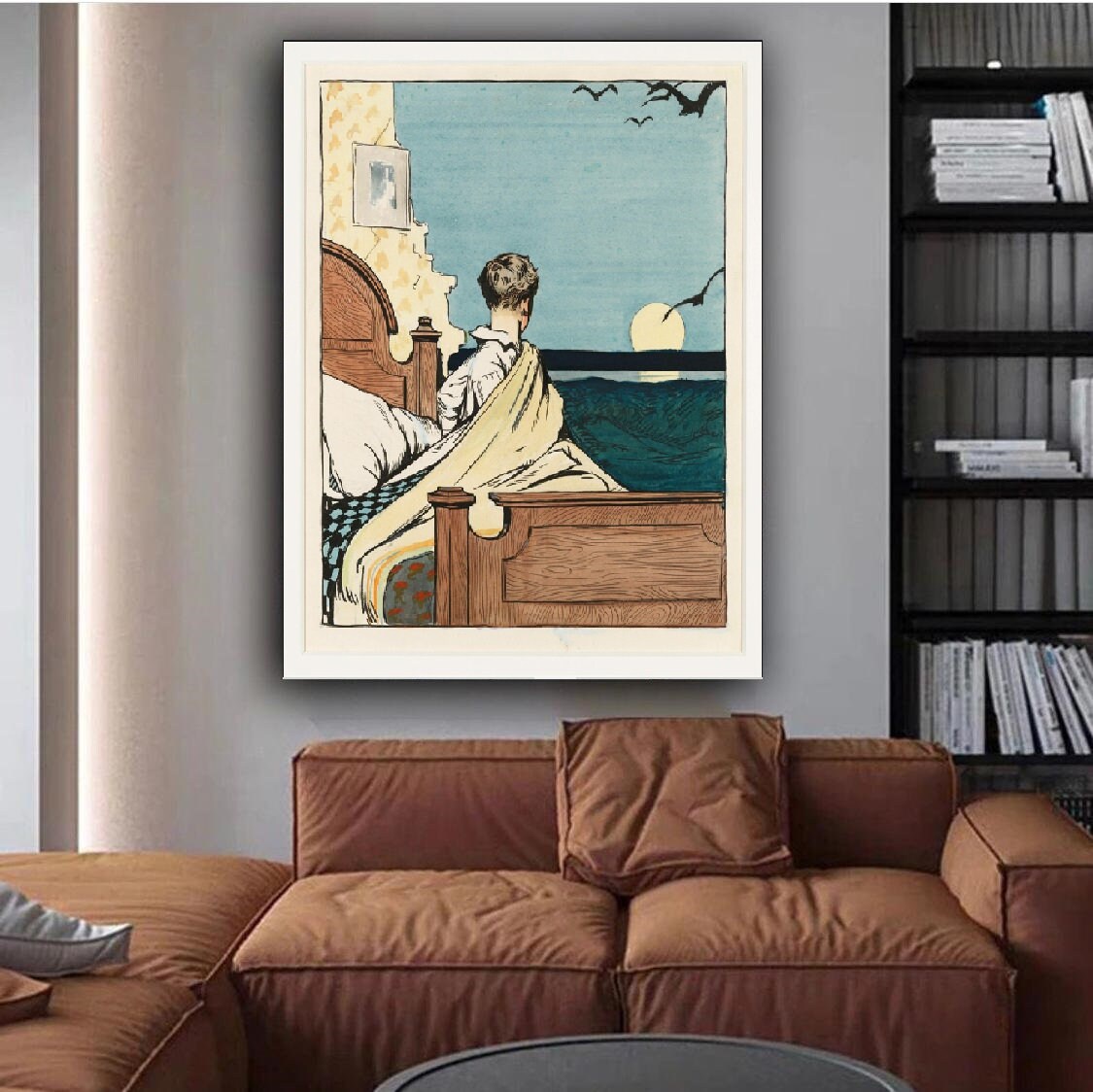 Edward Hopper, Boy and Moon , Living Room Decor,edward Hopper Art ...