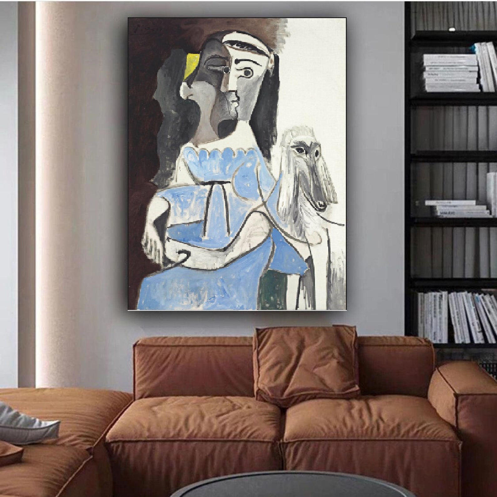 Pablo Picasso, Woman With Dog,living Room Decor, Picasso Picture Art ...