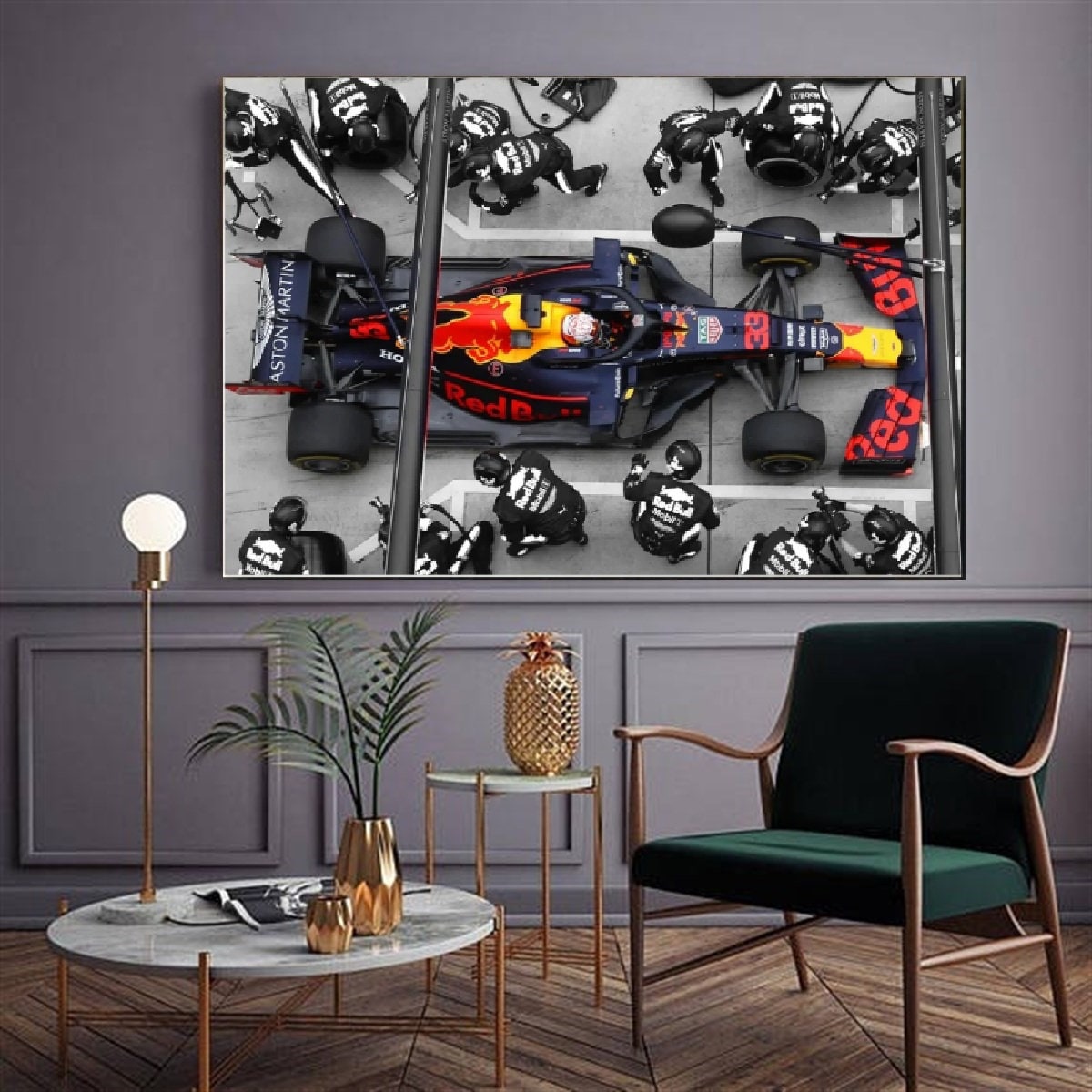 F1 Canvas, Formula One, Ready to Hang, Red Bull Team, Formula One Decor ...