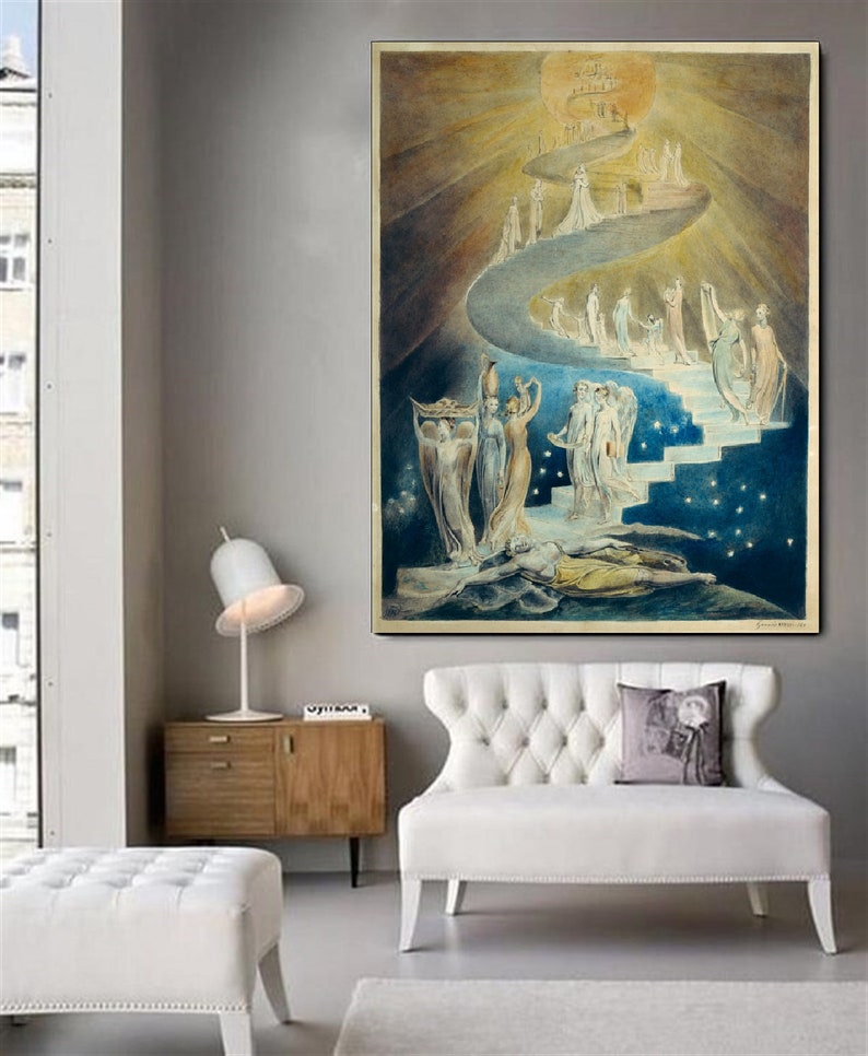 William Blake, Jacob's Ladder,william Blake ART Living Room Decor ...