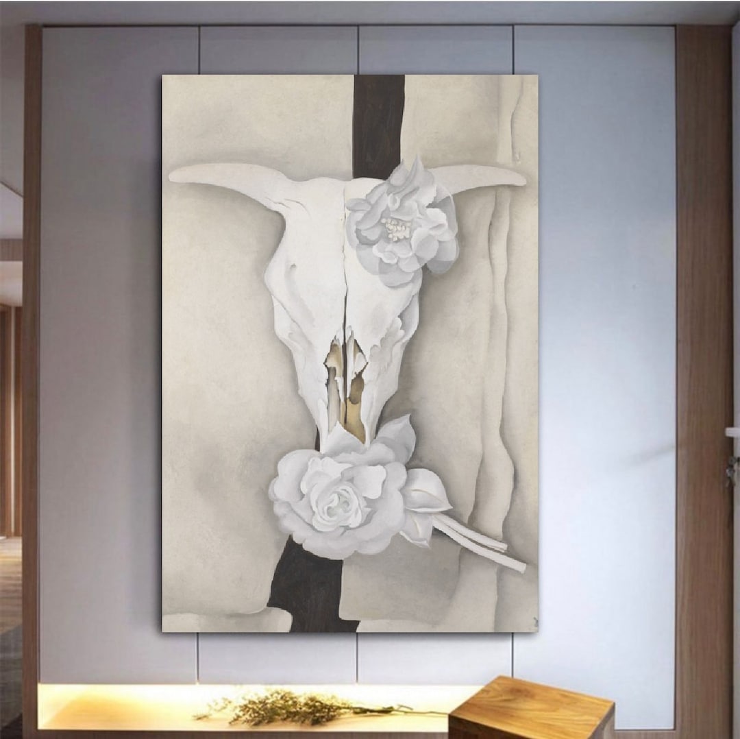 Georgia O'keeffe,georgia Okeeffe Art, Cows Skull With Calico Roses 1931 ...