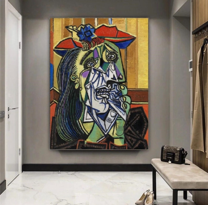 Picasso's Weeping Woman,weeping Woman Prints,,vintage Canvas,1937 Pablo ...