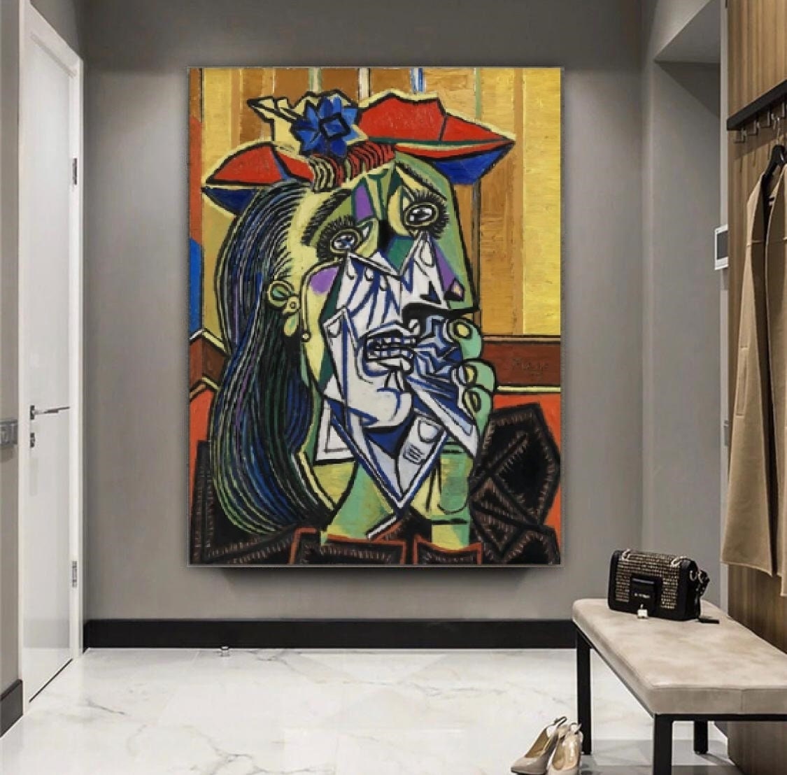 Picasso's Weeping Woman,weeping Woman Prints,,vintage Canvas,1937 Pablo ...