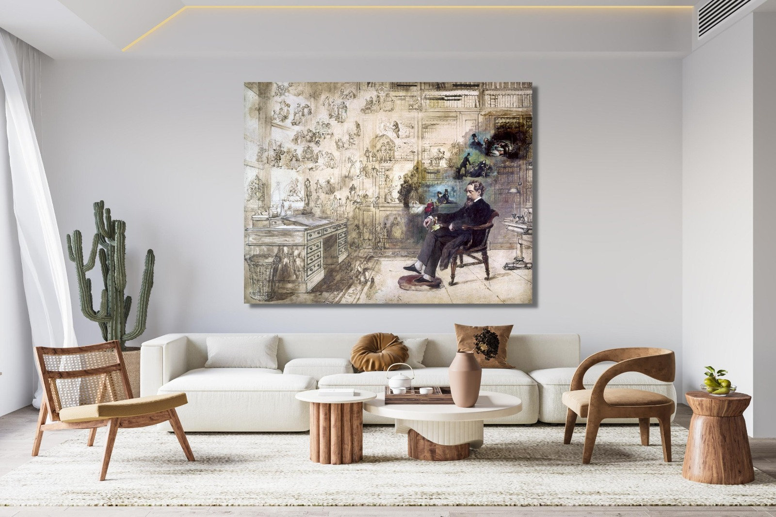 CHARLES DICKENS, Dickens' Dream Painting, by Robert William Buss ...