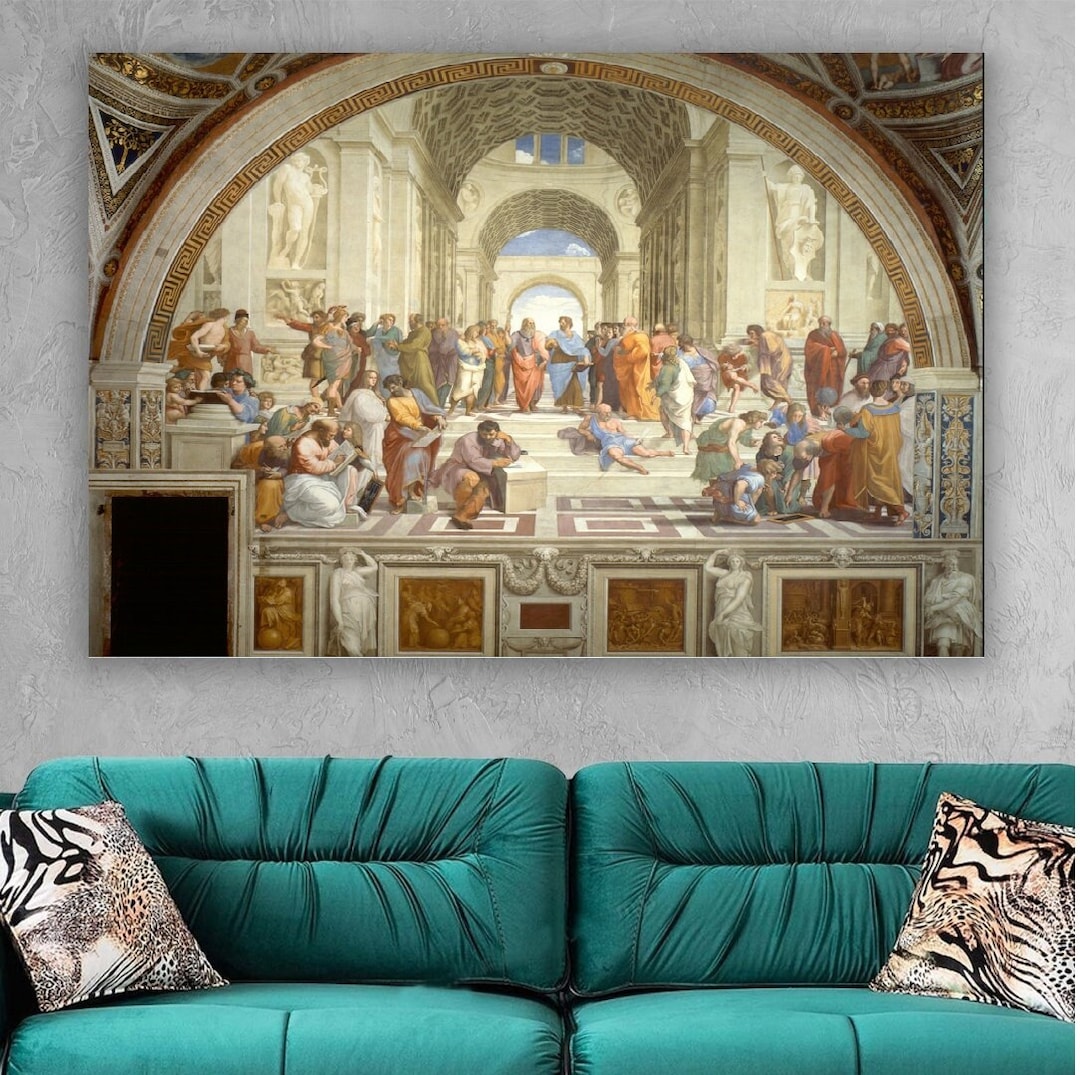 Raphael, the School of Athens, Living Room Decor, Canvas Print,raphael ...