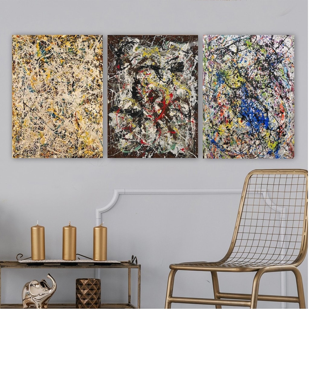 Set of 3 Jackson Pollock, Pollock Poster, Jackson Pollock Abstract ...