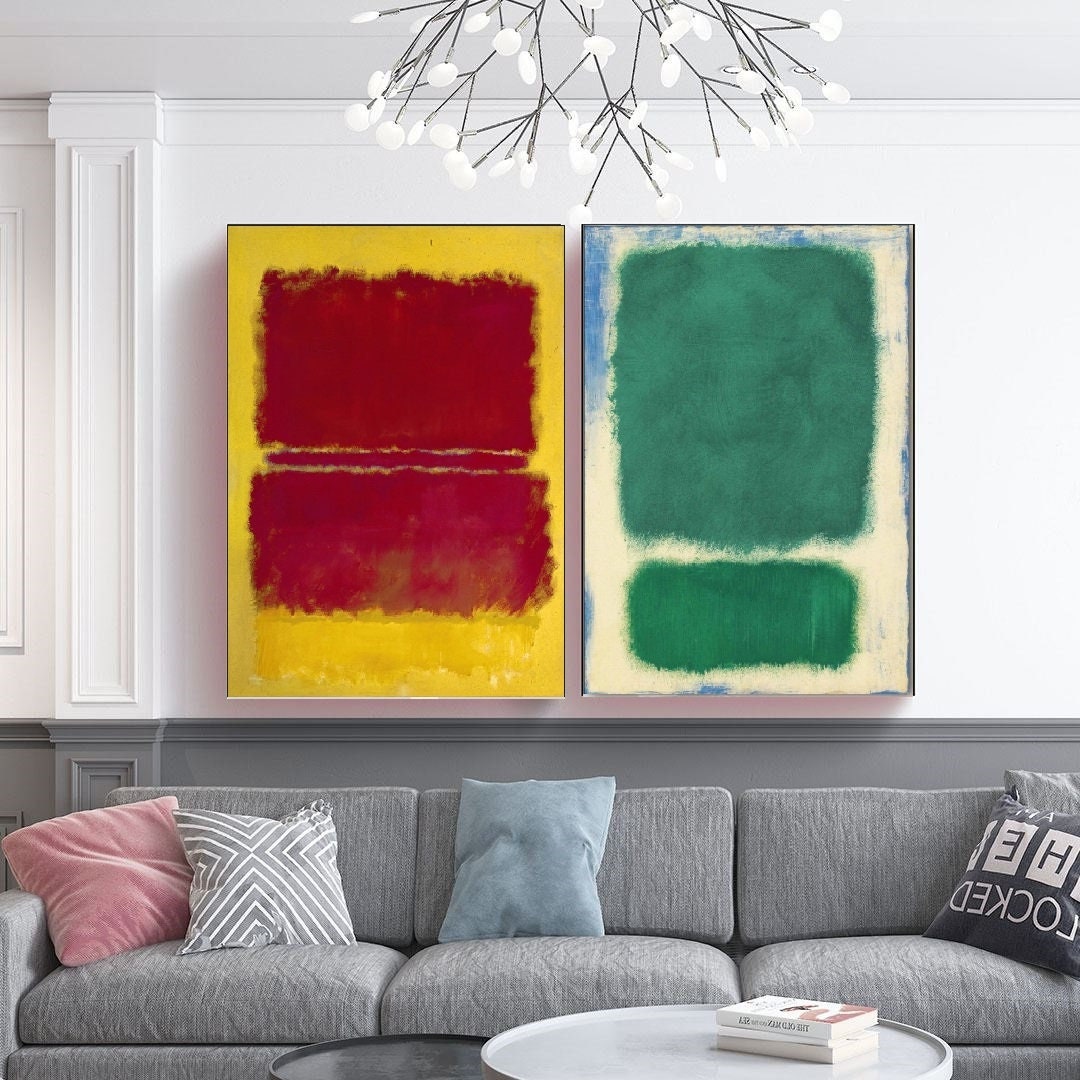Set of 2, Mark Rothko, Rothko Canvas, Rothko Print Art, Abstract Wall ...