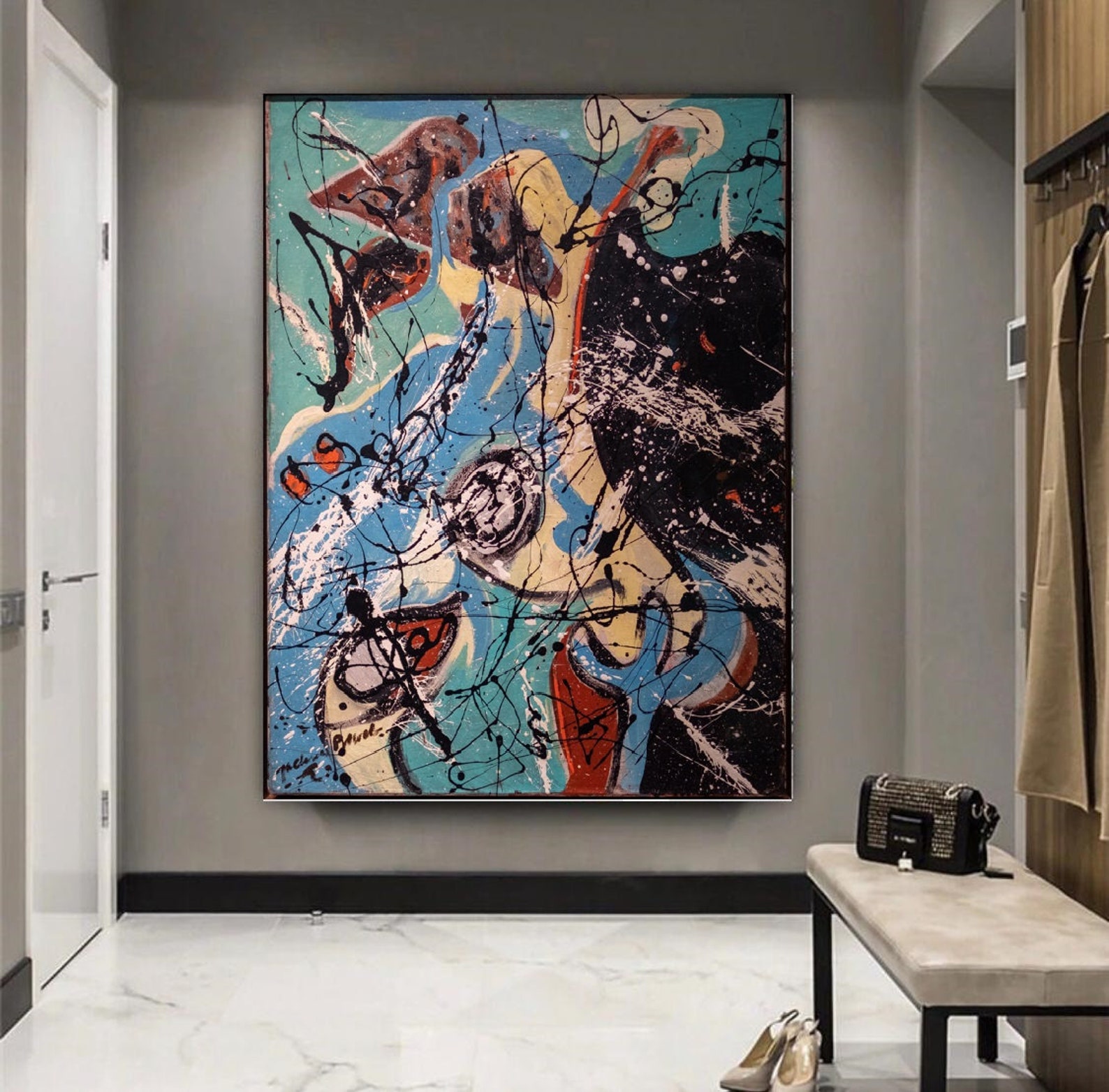 Jackson Pollock,water Birds,pollock Abstract,canvas Wall Art,abstract ...