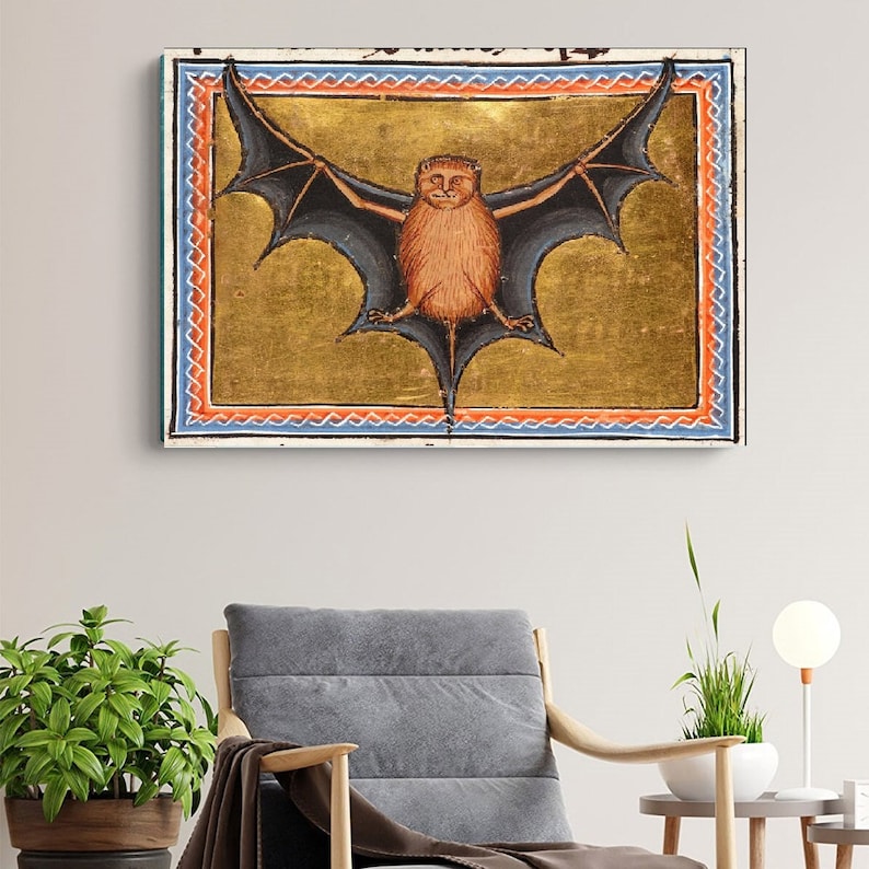 Aberdeen Bestiary, Bat, 12th Century Illuminated, Medieval Manuscript ...