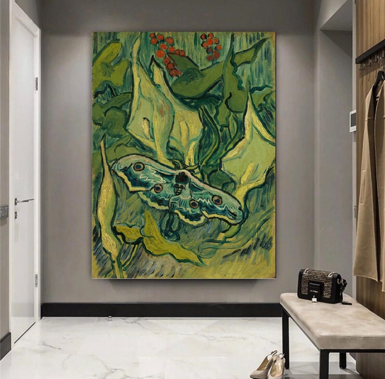 Vincent Van Gogh, Giant Peacock Moth,van Gogh Museum, Living Room Decor ...