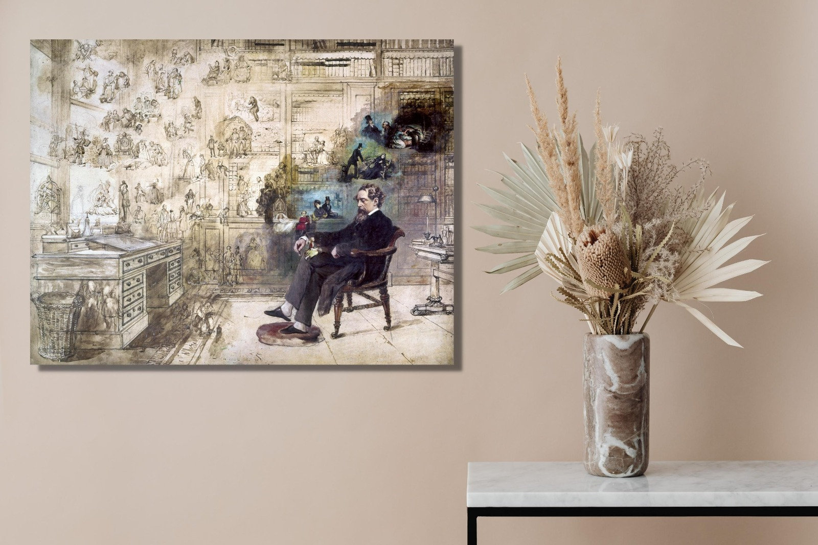 CHARLES DICKENS, Dickens' Dream Painting, by Robert William Buss ...