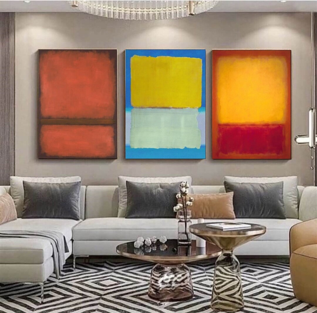 Set of 3,mark Rothko,mark Rothko Painting,museum Exhibition,rothko ...