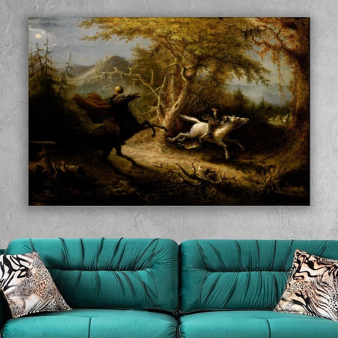 The Headless Horseman Pursuing Ichabod Crane Legend of Sleepy Hollow ...