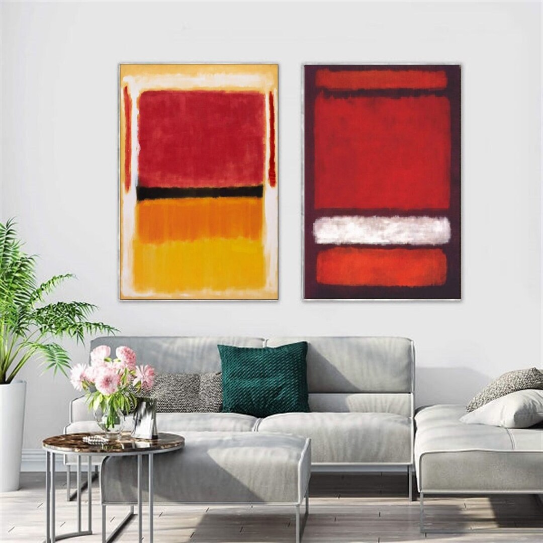 Set of 2, Mark Rothko, Rothko Canvas, Rothko Print Art, Abstract Wall ...