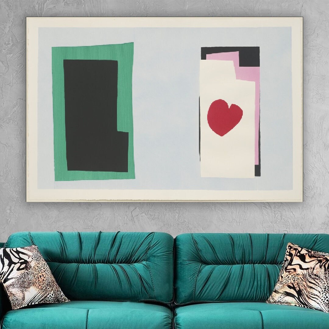 Henri Matisse ,the Heart (le Coeur) From Jazz 1947, Living Room Decor ...