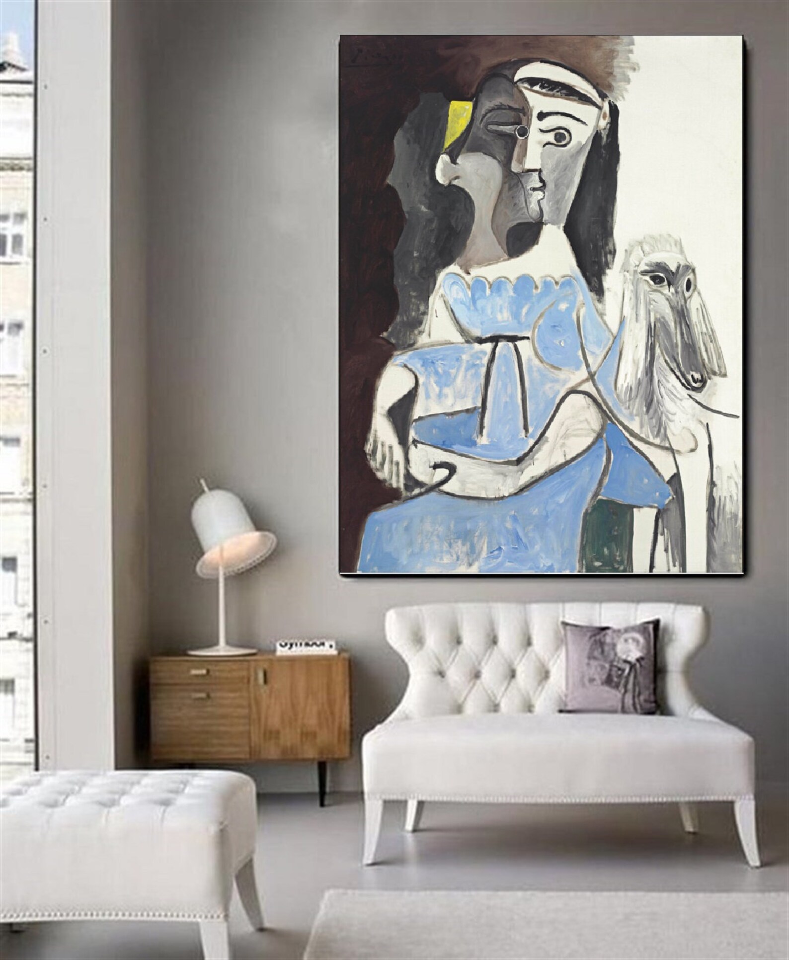 Pablo Picasso, Woman With Dog,living Room Decor, Picasso Picture Art ...