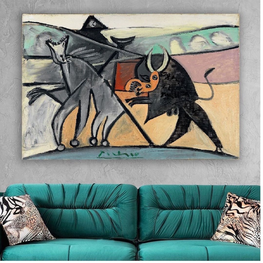 Pablo Picasso,picasso Bullfight , Modern Wall Art, Room Decor, Picasso ...