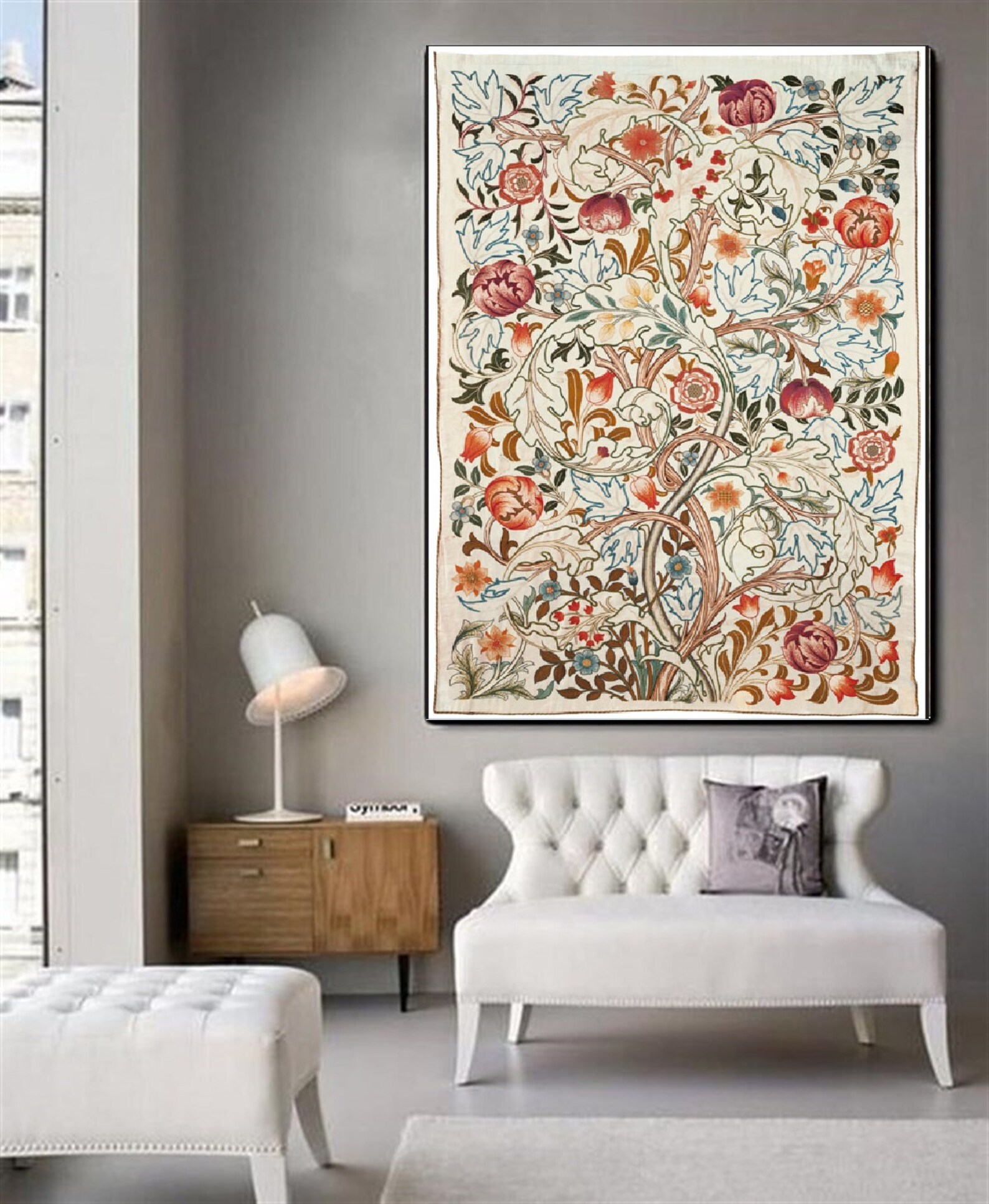 William Morris, Acanthus Portiere,william Morris ART, Living Room Decor ...