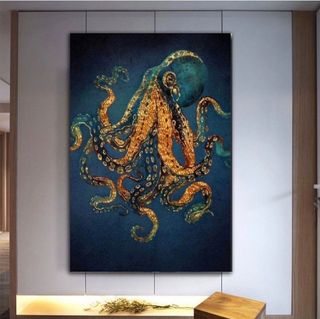 Octopus,octopus Poster, Abstract Wall Art,octopus Canvas , Abstract ...