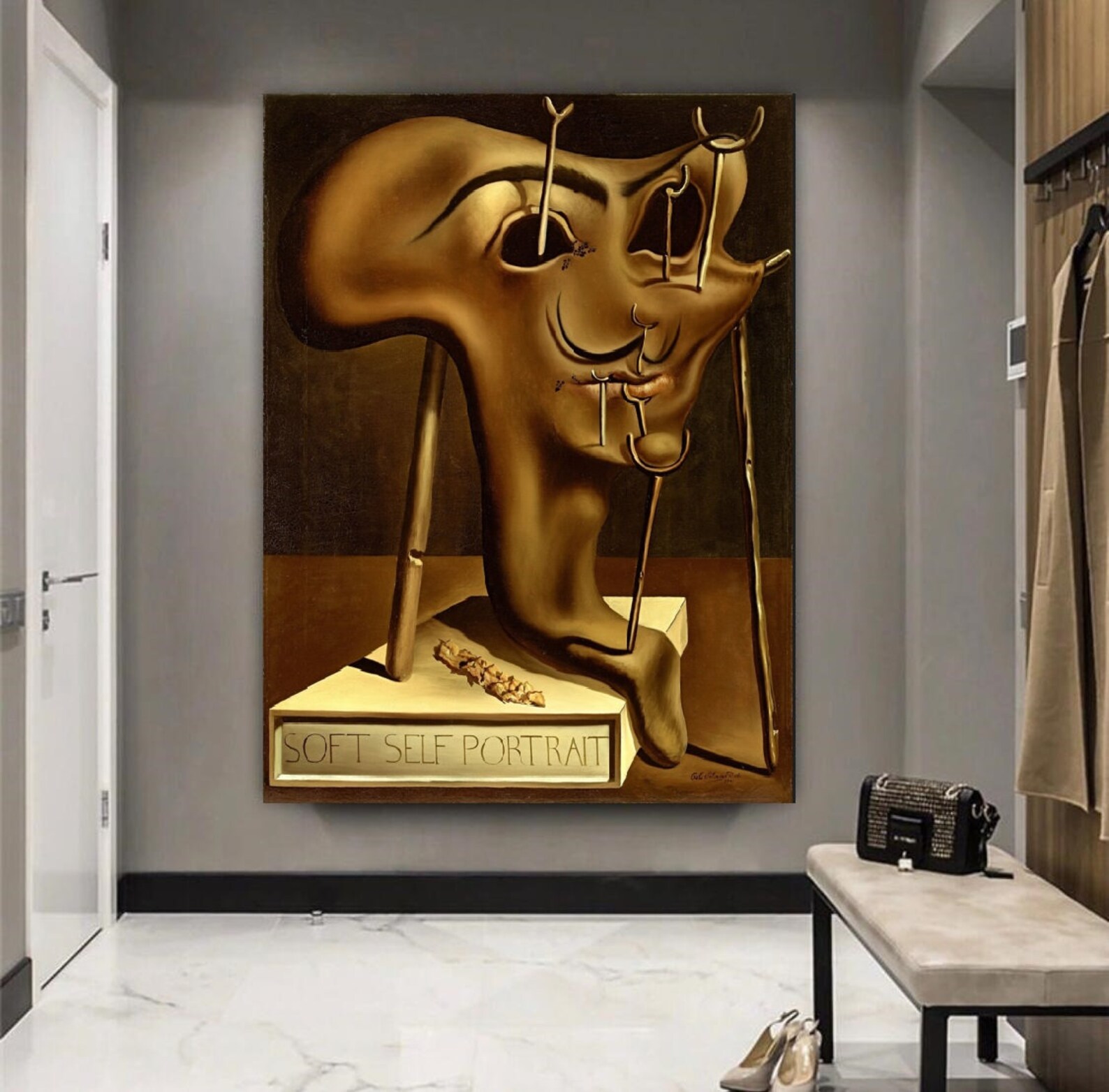 Salvador Dali, Dali 1941 Print ,soft Self Portrait ,grilled Bacon, Dali ...