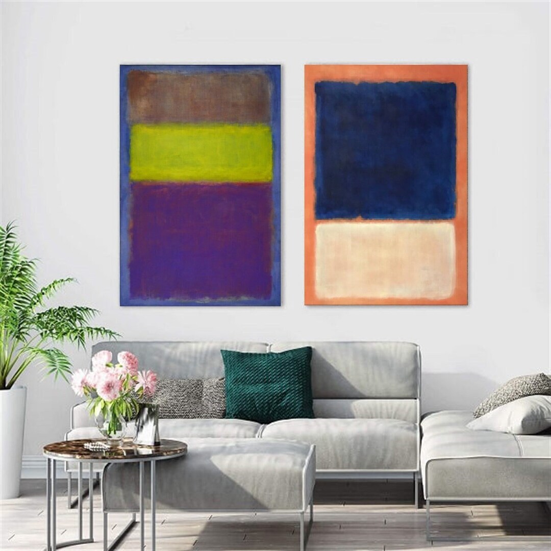 Set of 2 Mark Rothko , Rothko Museum, Reproduction Painting Abstract ...
