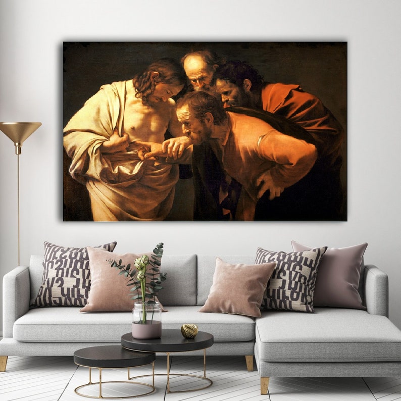 Caravaggio,the Incredulity of Saint Thomas ,canvas Print,caravaggio ...