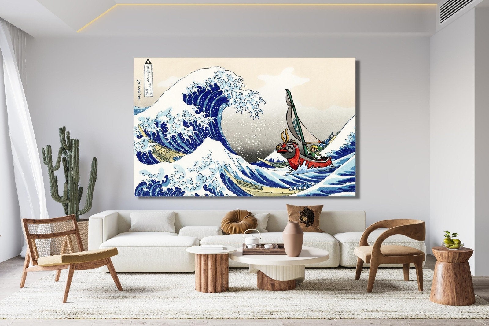 Legend of Zelda Windwaker the Great Wave off Kanagawa ,zelda Poster ...