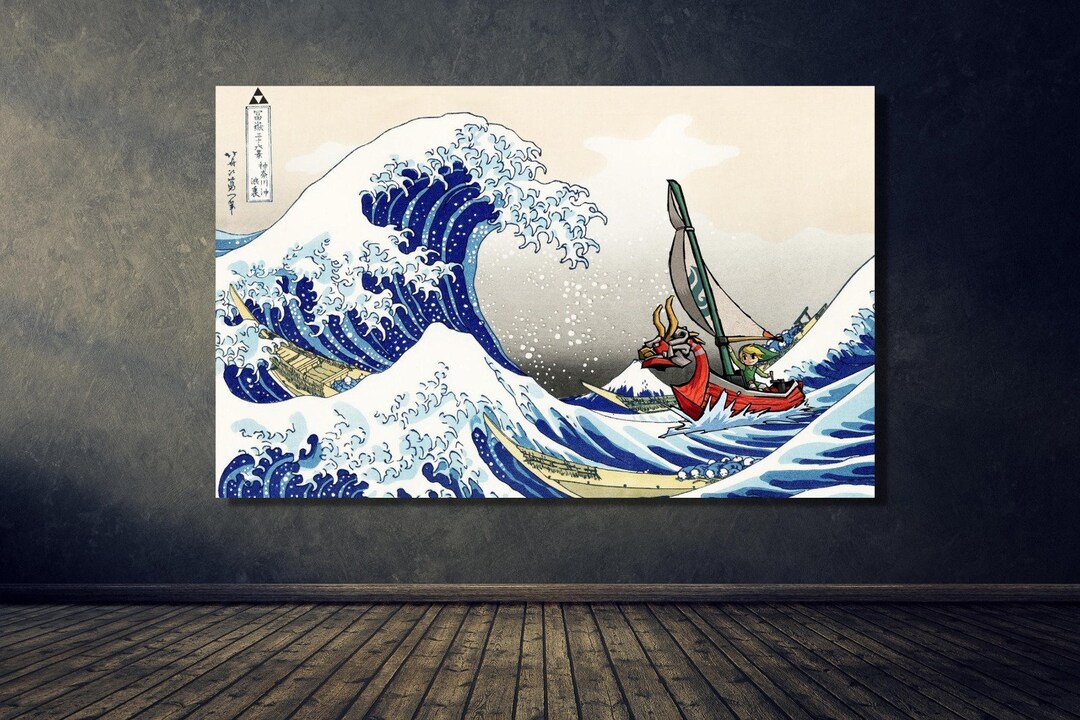 Legend of Zelda Windwaker the Great Wave off Kanagawa ,zelda Poster ...