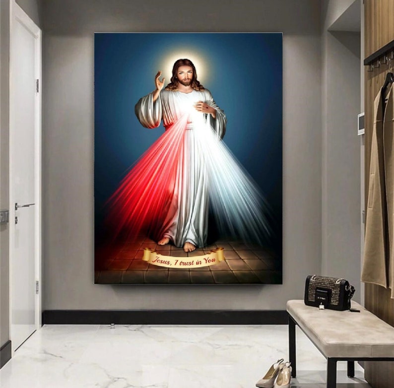 Jesus Divine Mercy, I Trust in You,jesus Wall Art,jesus Decor,jesus ...