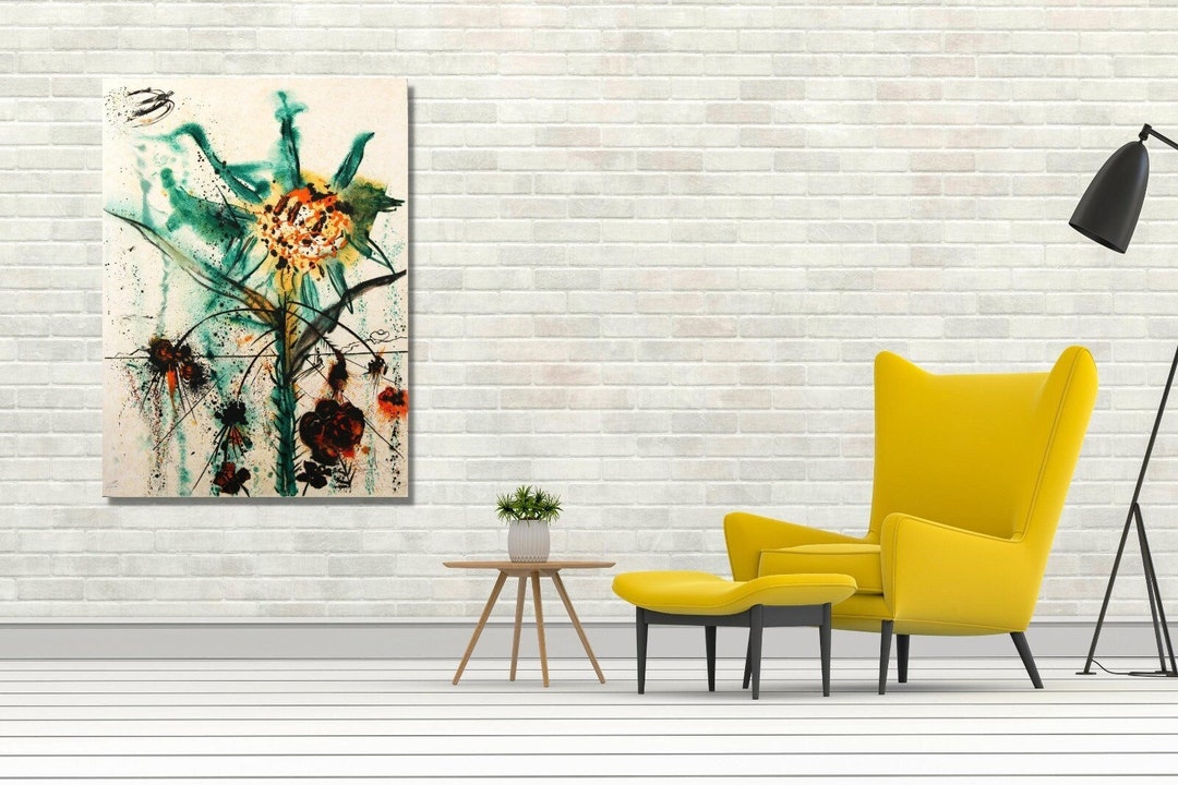 Salvador Dali, Flower, Salvador Dali Art,dali Canvas Art,flower Decor ...