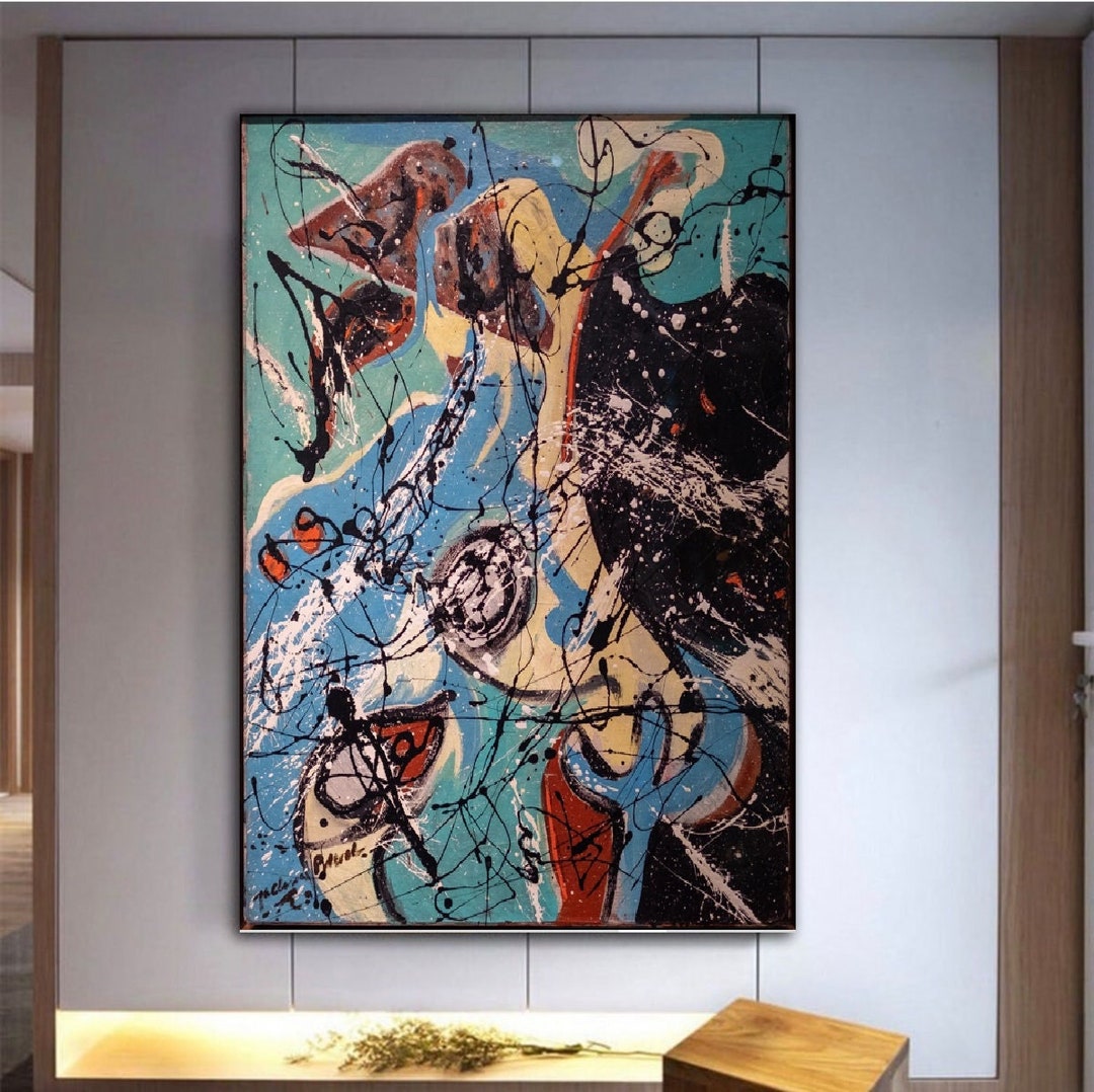 Jackson Pollock,water Birds,pollock Abstract,canvas Wall Art,abstract ...