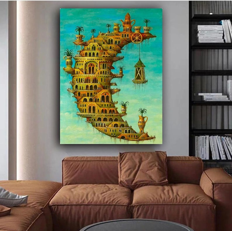 Salvador Dalí,salvador Dali Canvas,surrealism Art,living on the Moon ...