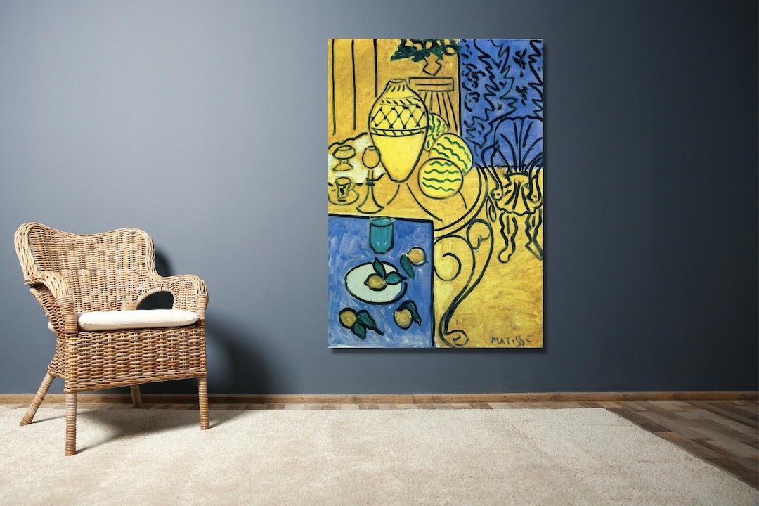 Henri Matisse, Interior in Yellow and Blue, Interior Decor,henri ...
