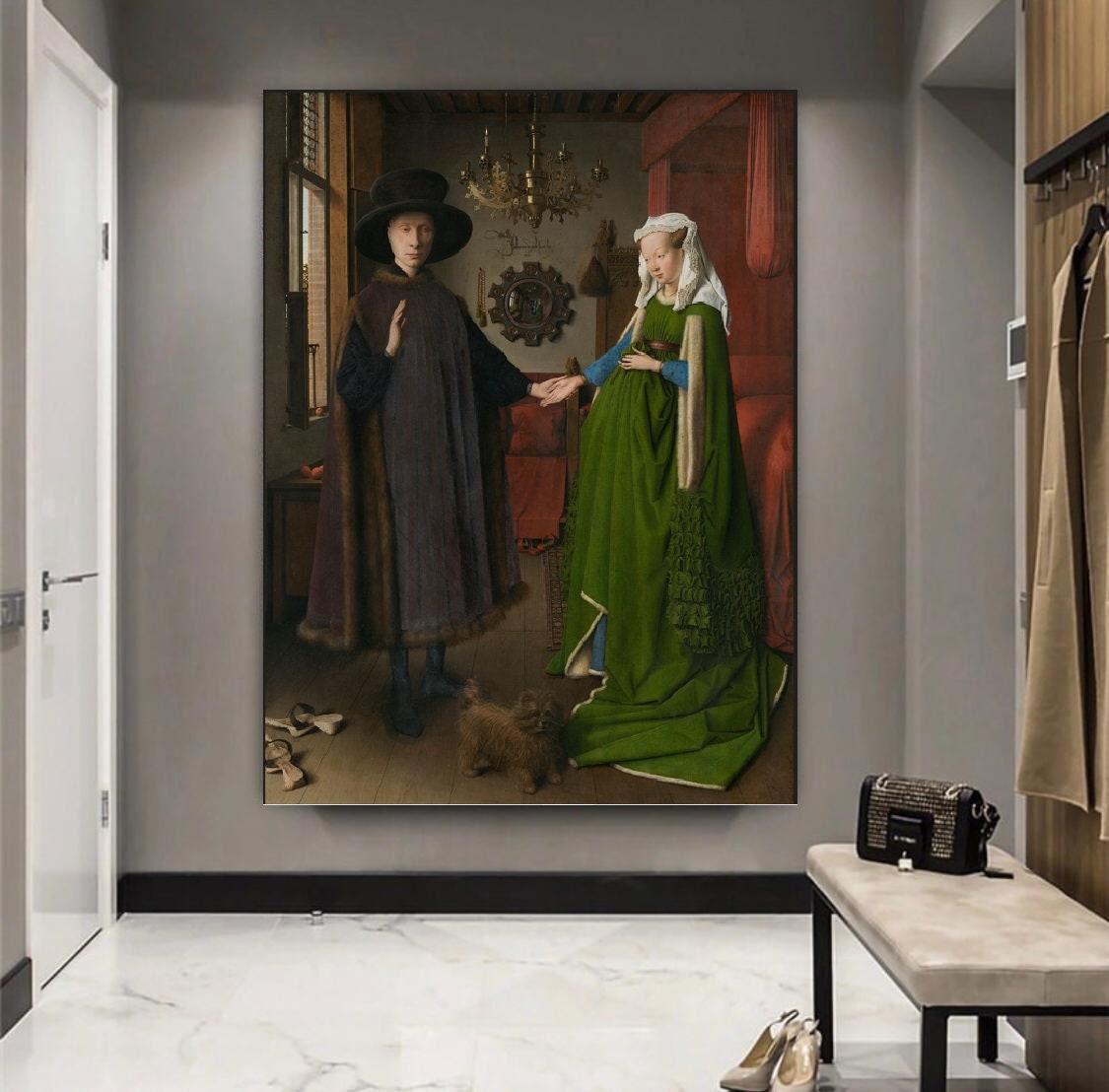 Jan Van Eyck, the Arnolfini Portrait 1434,jan Van Eyck Art,arnolfini ...