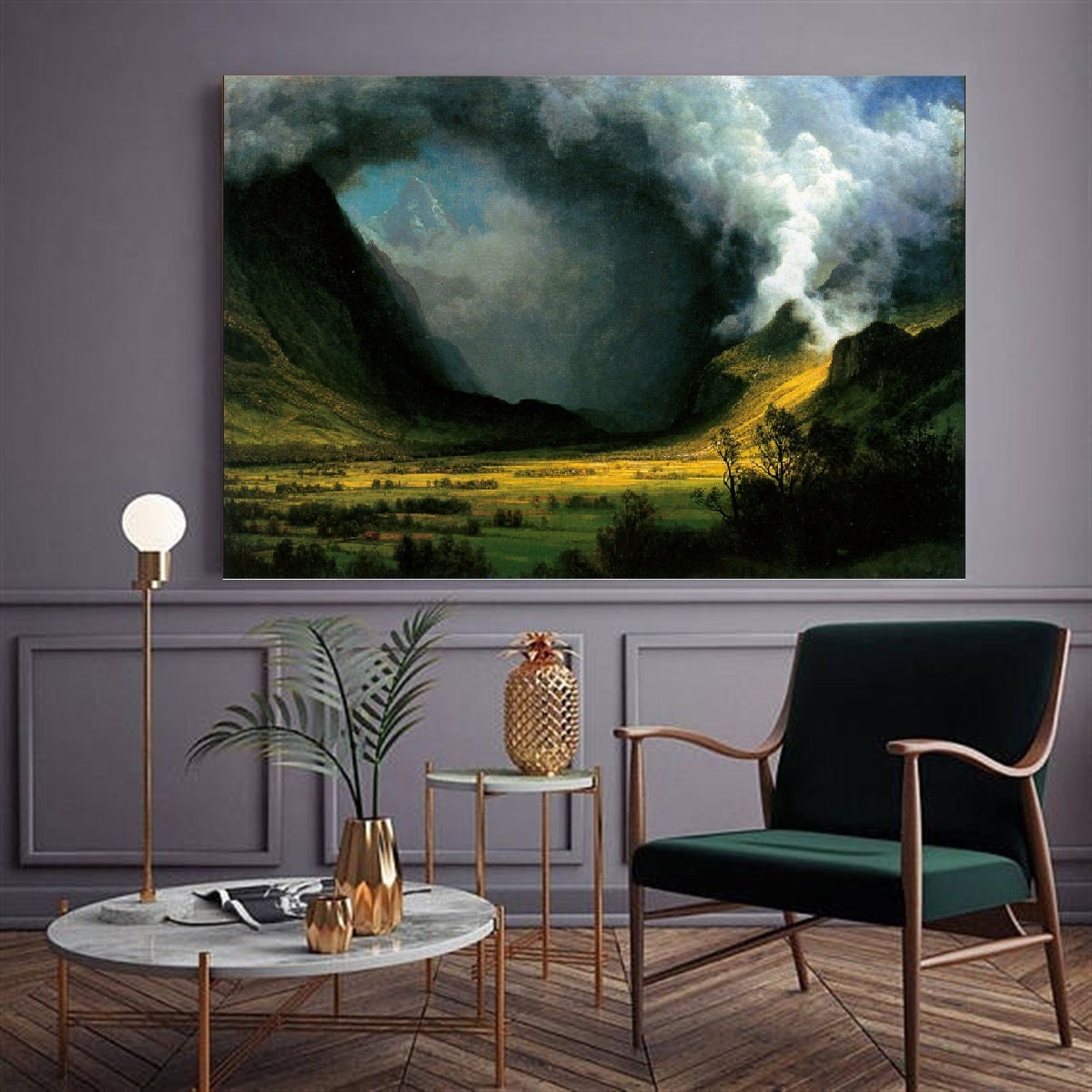 Albert Bierstadt Storm in the Mountains c.1870 albert - Etsy
