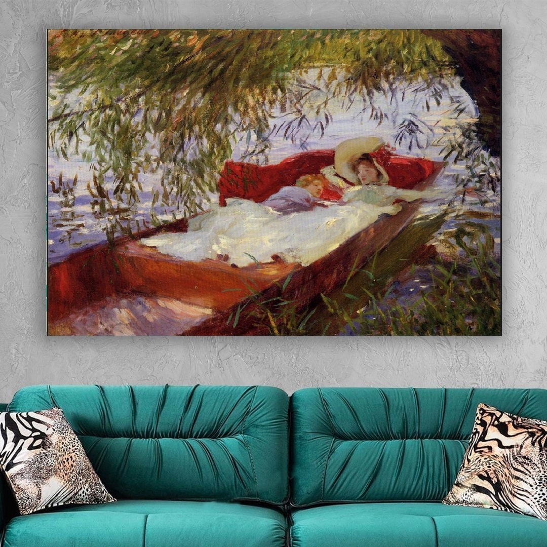 John Singer Sargent, Two Women Asleep in a Boat Under the Willows, 1887,john Singer Art,two ...