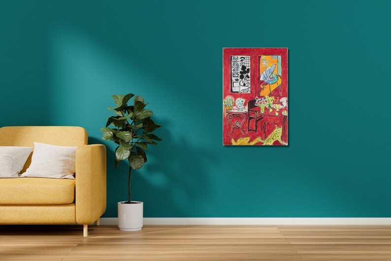 Henri Matisse, Large Red Interior, 1948, Henri Matisse Art, Red ...