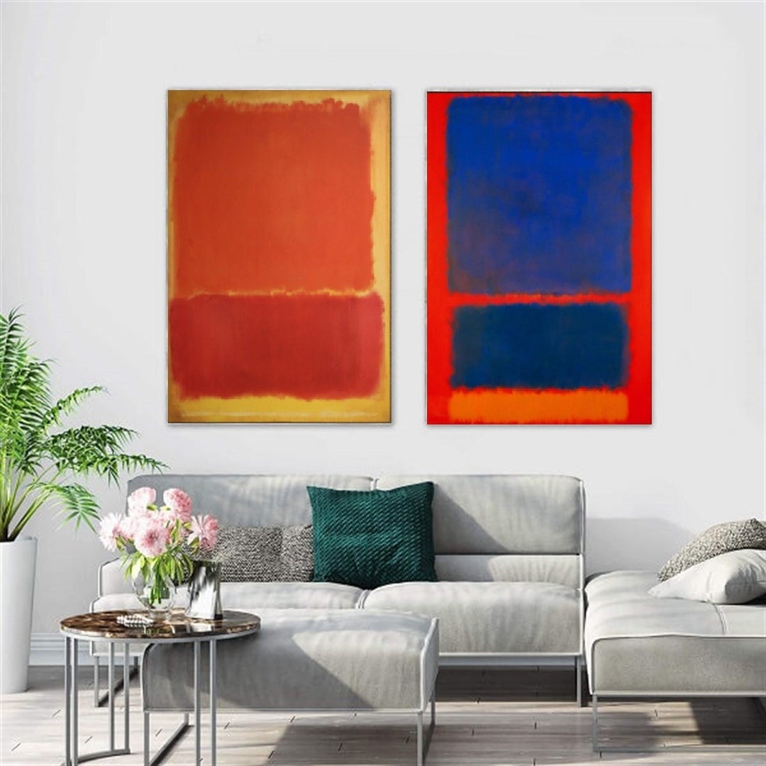 Set of 2, Mark Rothko, Rothko Canvas, Rothko Print Art, Abstract Wall ...