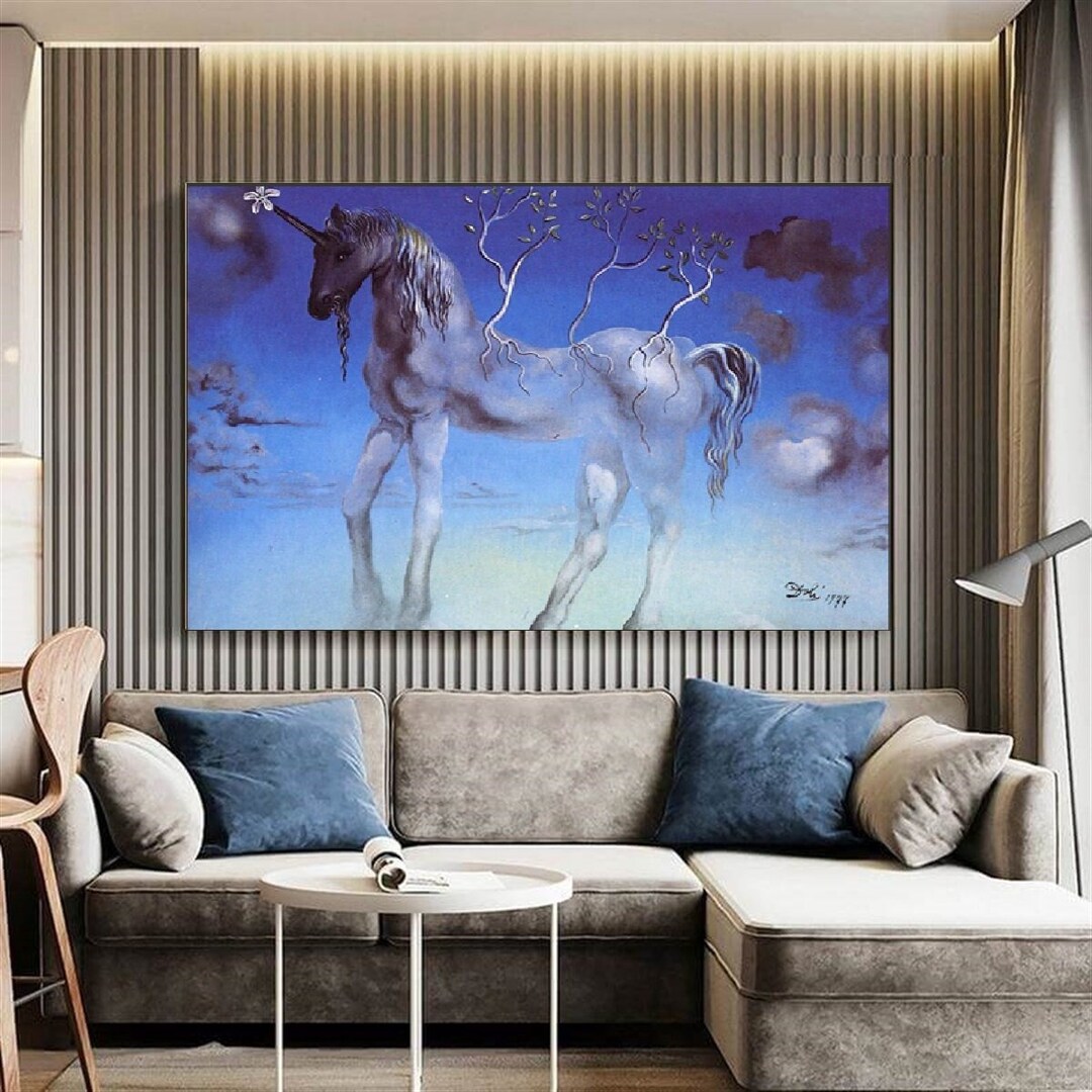 Salvador Dalí,dali Poster,dali Unicorn Art,dali Painting, Living Room ...