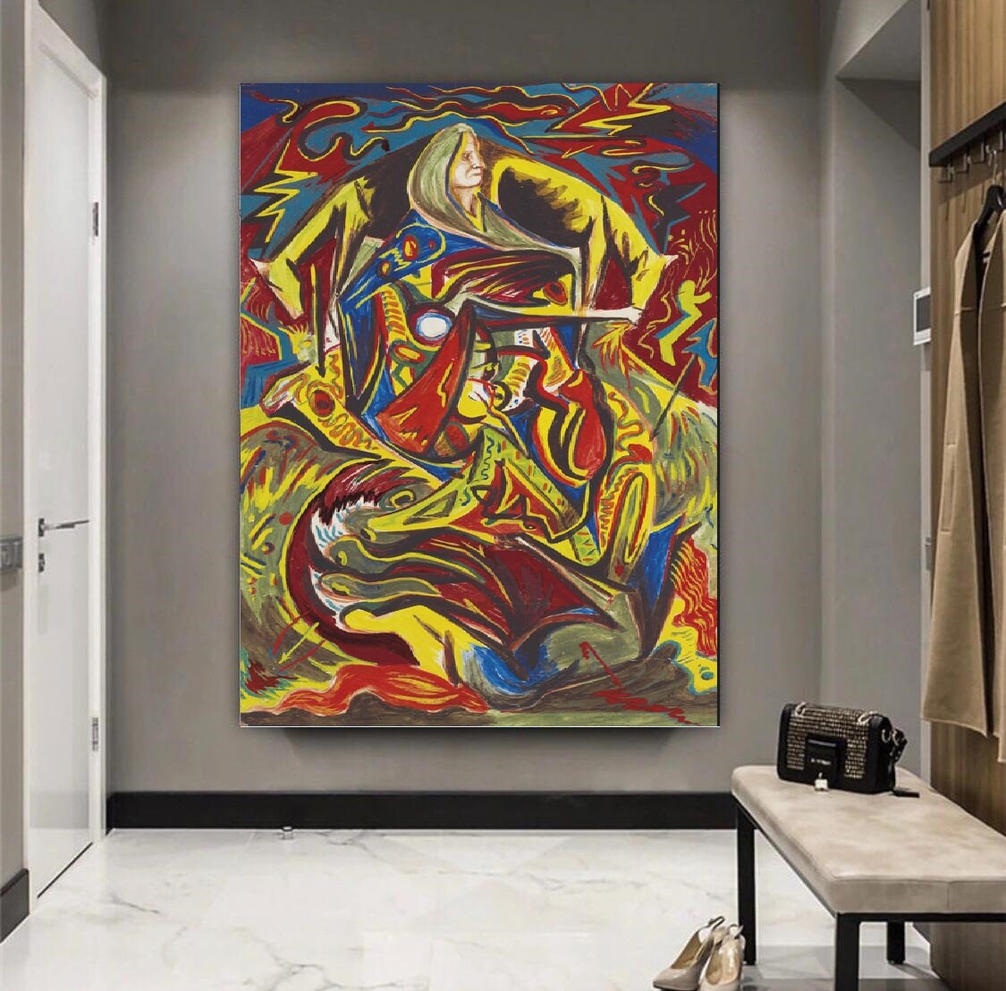 Jackson Pollock,composition With Woman , Pollock Art, Pollock Blue ...