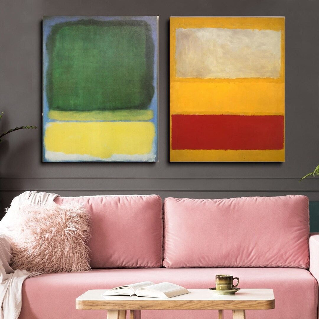 Set of 2, Mark Rothko, Rothko Canvas, Rothko Print Art, Abstract Wall ...