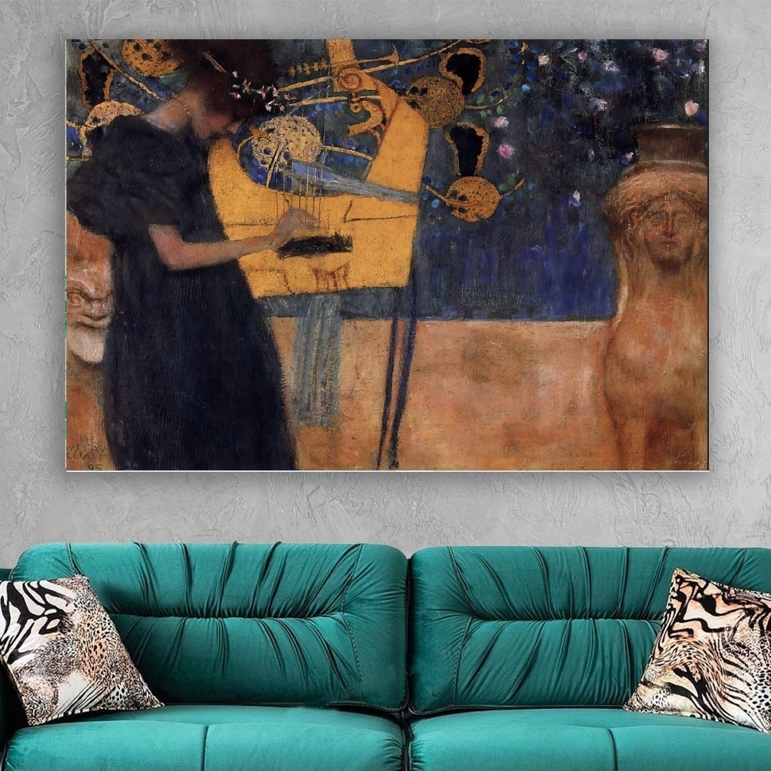 Gustav Klimt ,music 1895,canvas Print,gustav Klimt Art,canvas ...