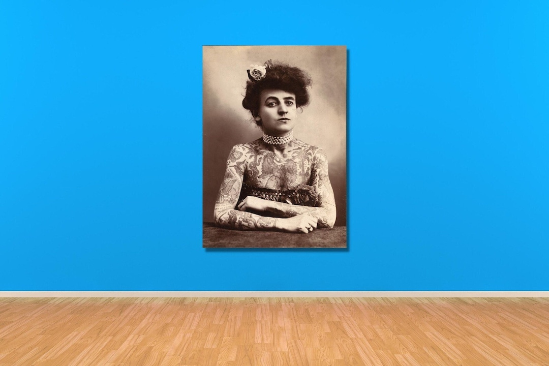 Mrs. Maud Stevens Wagner, First Female Tattoo Artist ,1907,tattoo ...