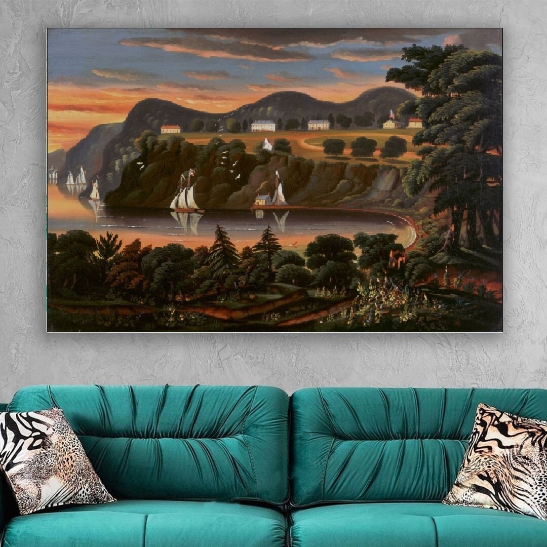Thomas Chambers ,view of Hudson River at West Point C.1855,canvas Print ...