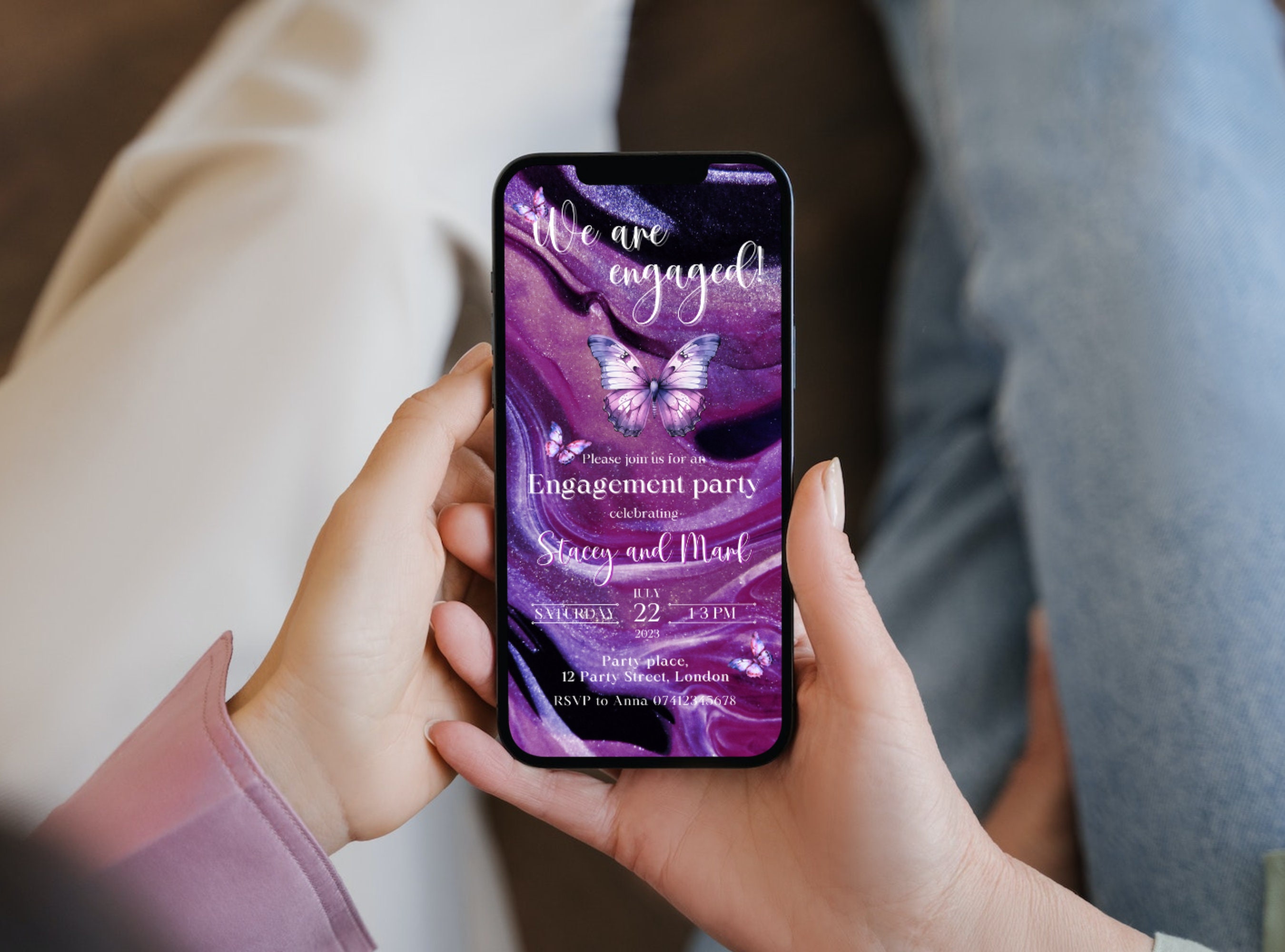 Animated Engagement Party Invitation Digital Luxury Engagement Party ...