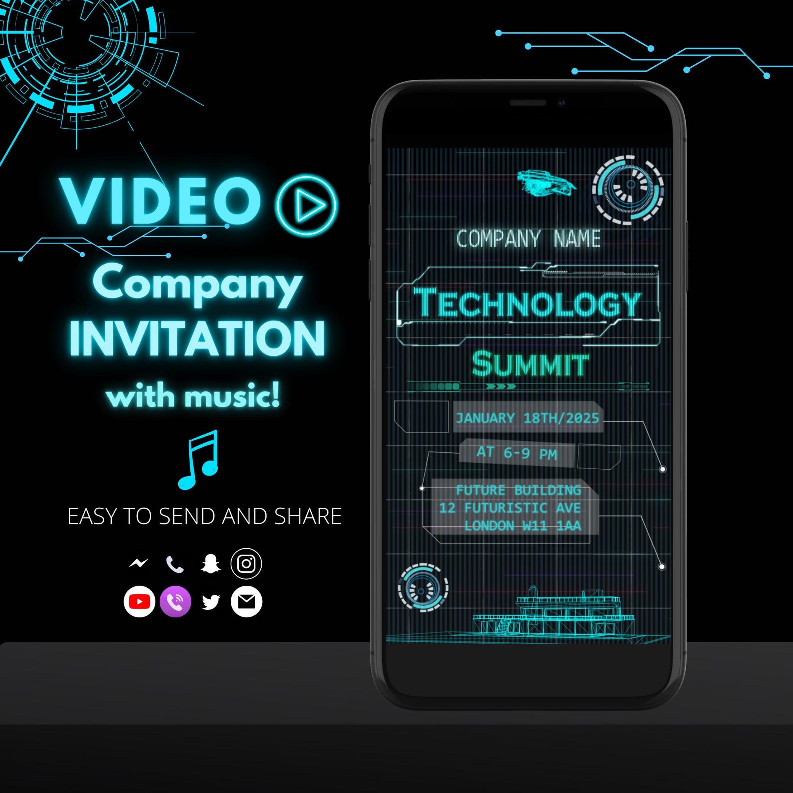 Business Event Invitation Animated - Digital Corporate Invite ...