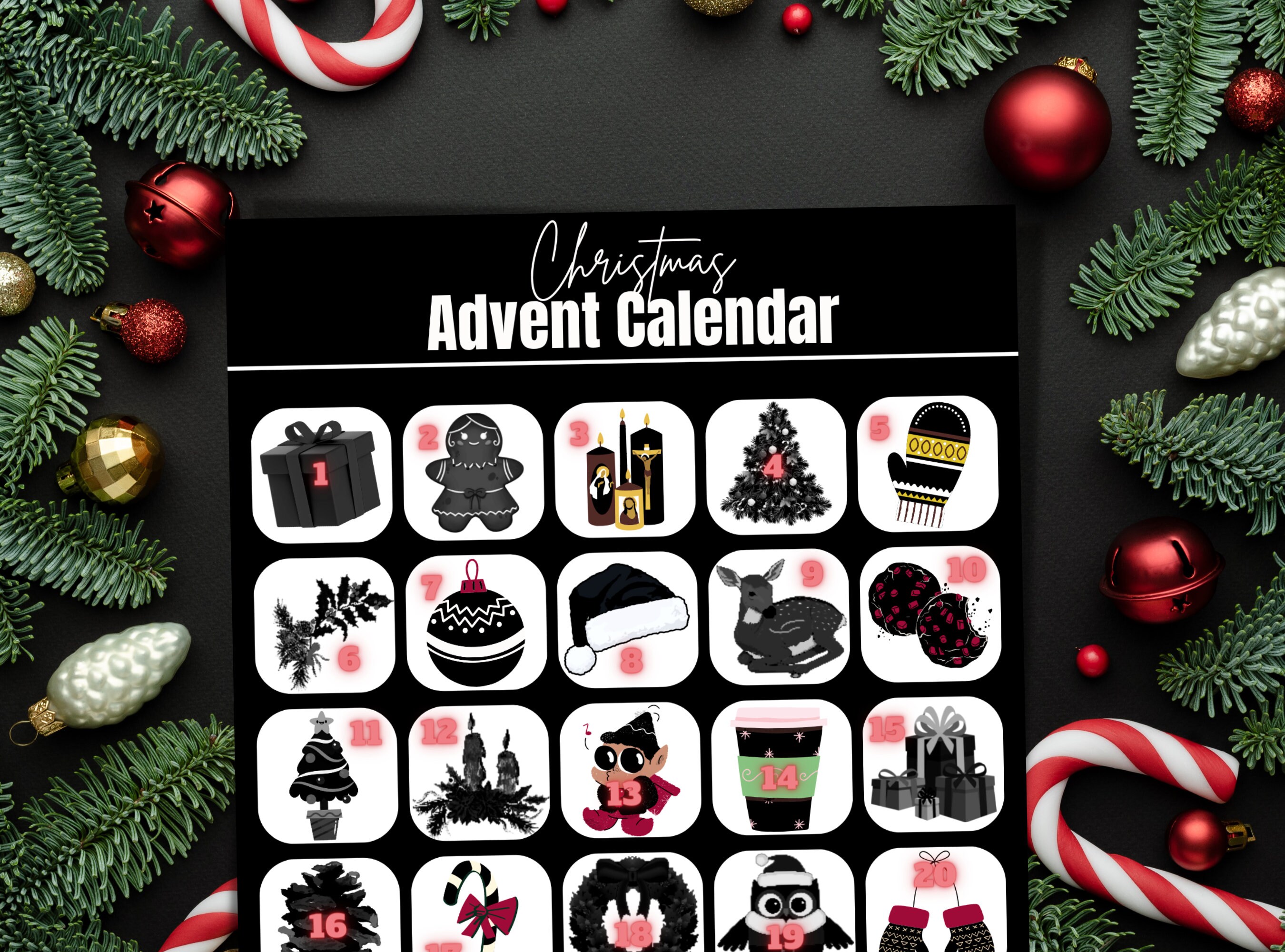 Printable Christmas Countdown, Advent Calendar Boxes Diy, Luxury Baddie ...